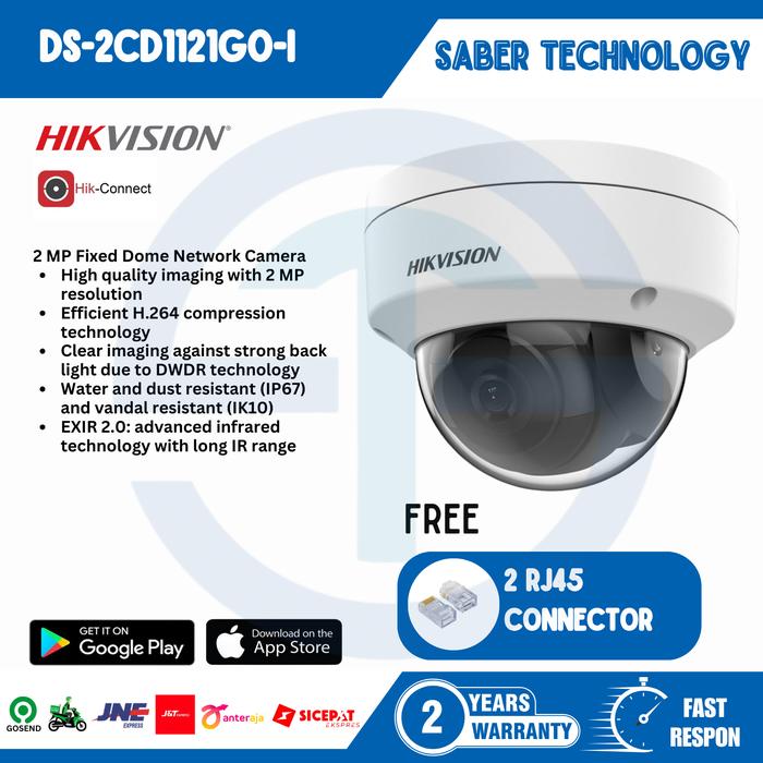 Jual HIKVISION DS-2CD1121G0-I 2MP IP CAMERA FIXED DOME CAMERA CCTV - Jakarta Pusat - Saber Tech ...