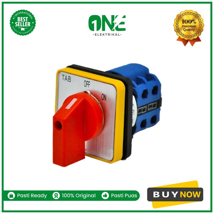 Jual Selector Switch 2 Posisi On Off 3 Pole SA-16 TAB Selector Amper 3P ...