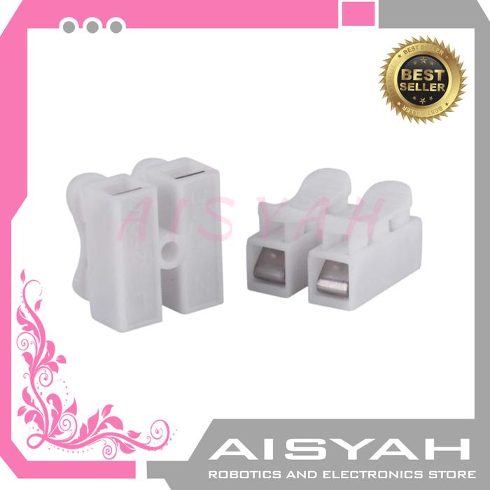 Jual CH-2 Terminal Sambungan Jepit 2 Jalur Quick Connect Wire Connector ...