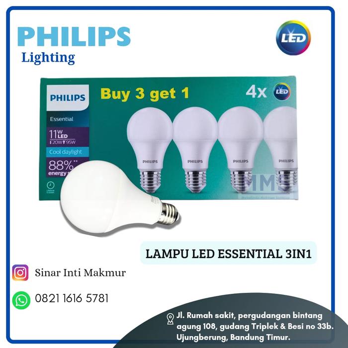 Jual Lampu led essentials Phillips pax 3 get 1 free - Kota Bandung ...