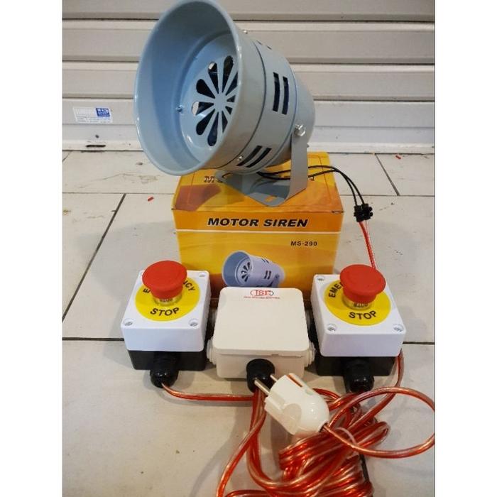 Jual Sirine peringatan peresmian fire alarm emergency ms290 + 2 Tombol ...