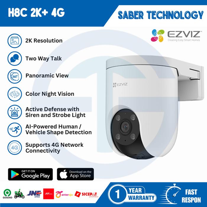 Jual Ezviz H8c 4G 2K+ Outdoor CCTV Pan & Tilt Wifi IP Camera Auto ...