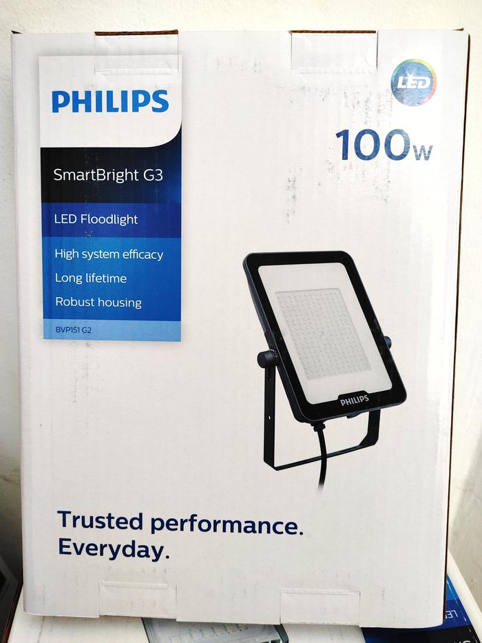 Jual PHILIPS SmartBright Floodlight LAMPU SOROT BVP151 LED120/NW 100W ...