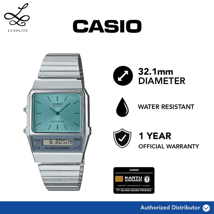 Promo Casio Digital AQ-800EC-2ADF/AQ-800EC-2A/AQ-800EC-2 Dual Time Blue Dial Cicil 0% 3x ...