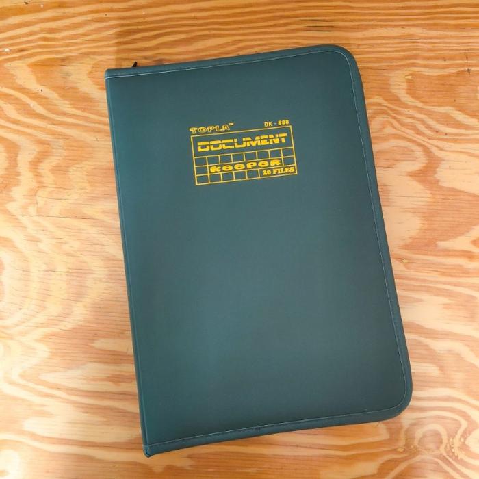 Jual Topla Map Dokumen Keeper Isi 60 Files Resleting Anti Air Kulit ...