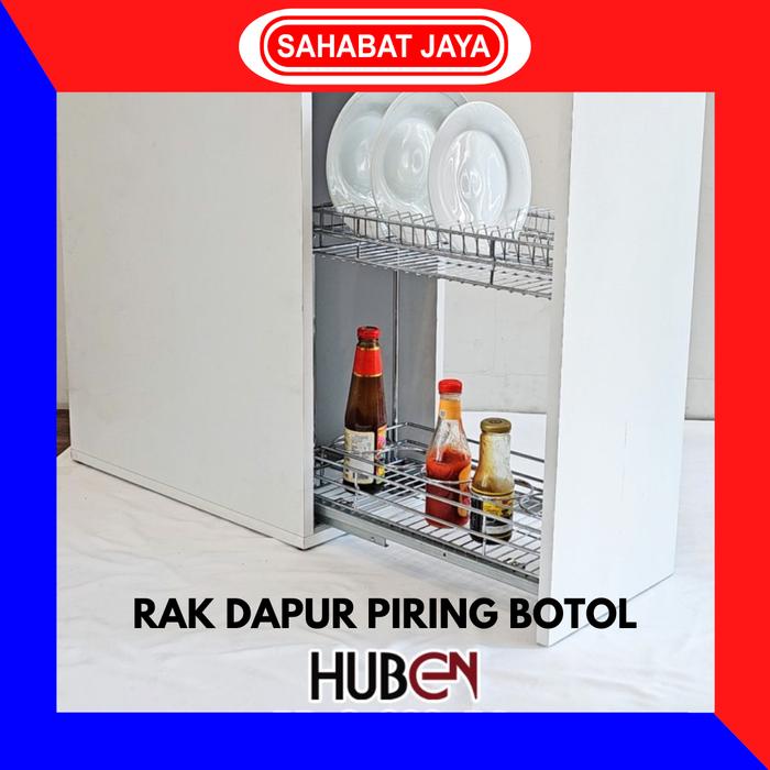 Jual HUBEN Rak Dapur Piring Susun 2 Stainless Anti Karat - 30 CM, RAK ...
