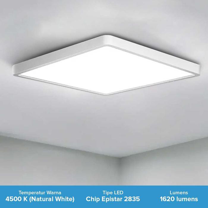 Jual Ceiling LED Light Lampu Plafon Kotak Bulat Persegi 24W 30x30cm ...