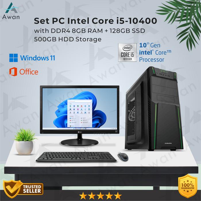 Jual Set PC Komputer Intel Core i5-10400 Gen-10 RAM 8GB SSD Rakitan ...