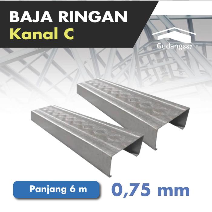 Jual Baja ringan 0.75mm / Kanal C / CNP Baja ringan / C75 / Truss C75 ...