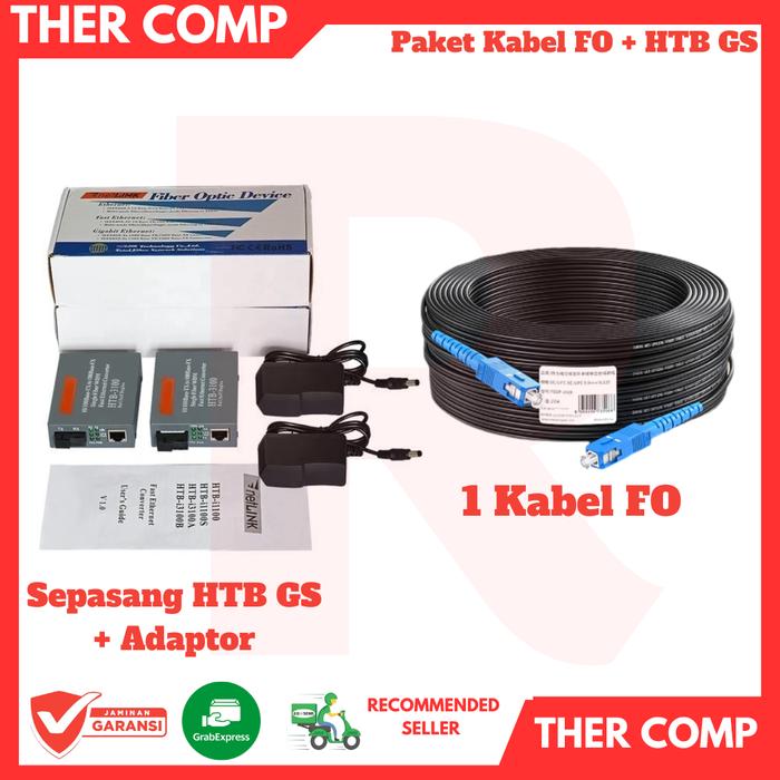 Jual Paket Kabel Fiber Optic / Optik FO 50m 80m 100m 120m 150m 200m 250m 300m 350m 400m 500m ...