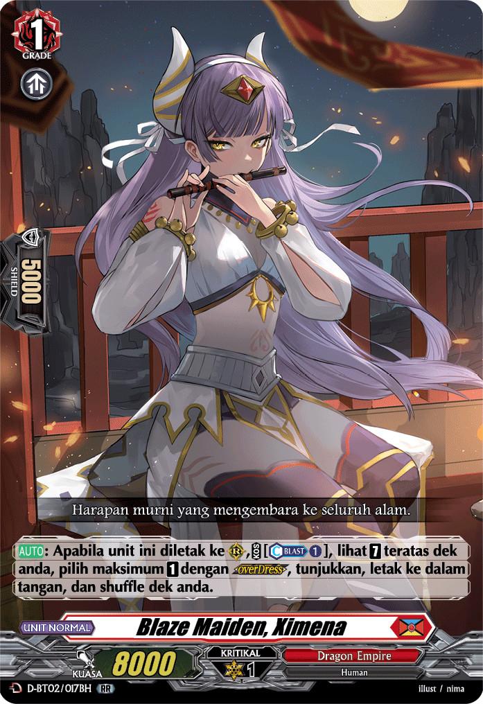 Jual Blaze Maiden, Ximena (RR) | D-BT02 | Bahasa Vanguard - Jakarta Barat - Carttu | Tokopedia