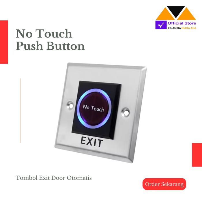 Jual Push Button No Touch Stainless Exit Button Access Control ...