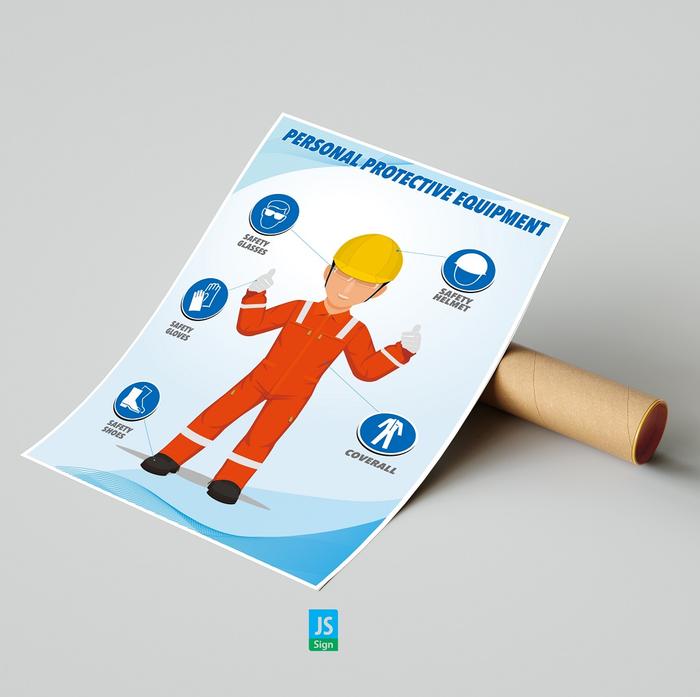 Jual POSTER SAFETY K3, PPE, APD - A2 (60x40cm) - Kota Malang - JS Sign ...