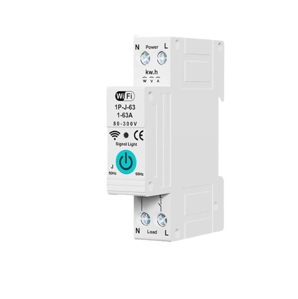 Jual MCB kWh Meter Timer Din Rail 1P WiFi Circuit Breaker Smart TUYA ...