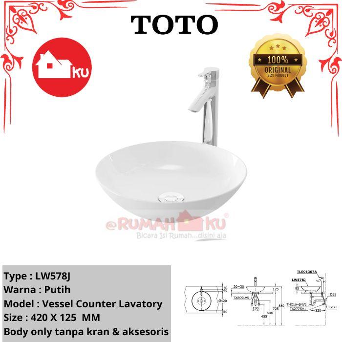 Promo Wastafel Meja TOTO LW578J Console Lavatory Body Only Cicil 0% 3x - Jakarta Barat - Rumahku ...