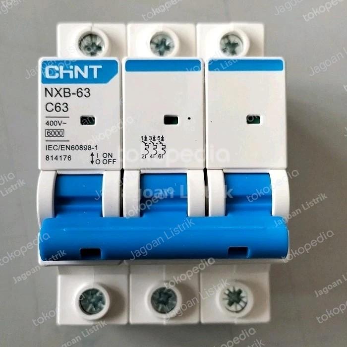 Jual MCB Chint NXB-63 3P 63A 3 Phase 63 Ampere Chnt NXB63 - Kota Surabaya - Jagoan Listrik ...
