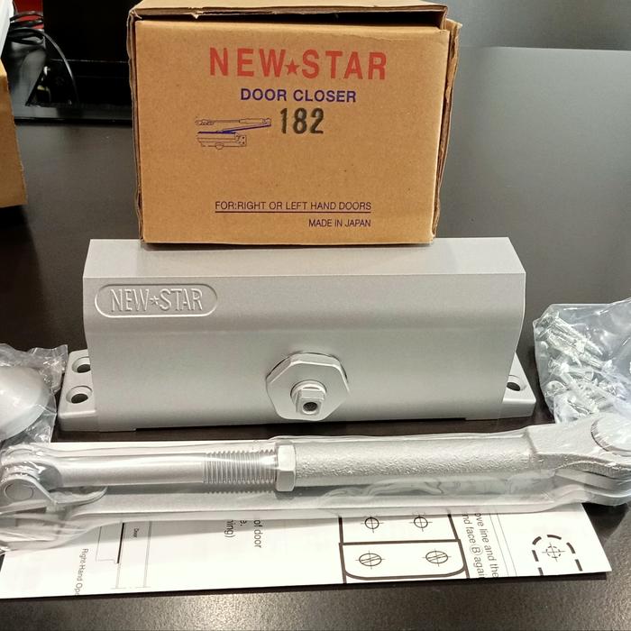 Jual DOOR CLOSER NEWSTAR 182 HOLD OPEN SILVER NEW-STAR ASLI JAPAN ...