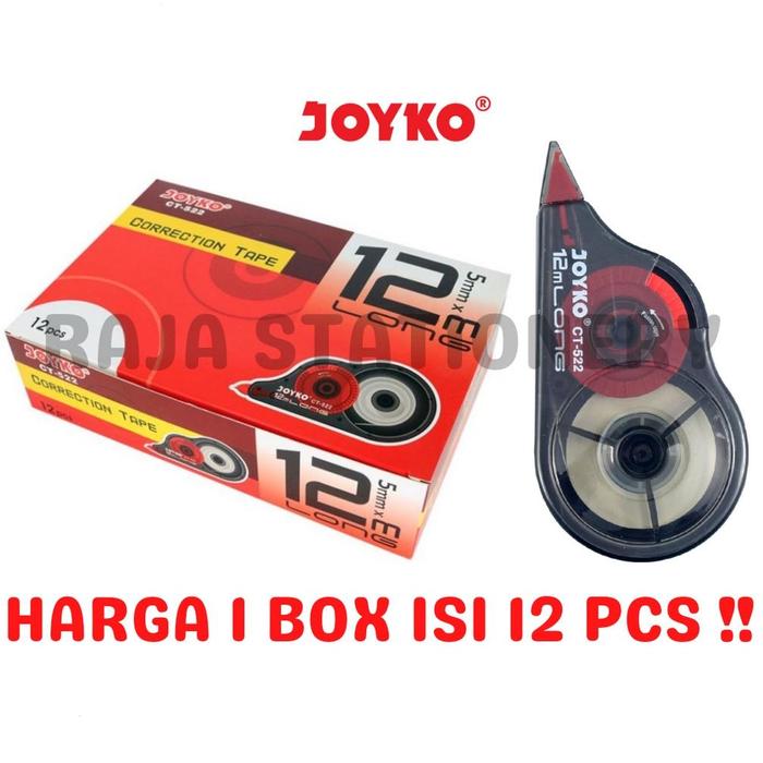 Jual JOYKO CORRECTION TAPE 12M CT522 TIPEX KERTAS JOYKO TIPX TIP X CT ...