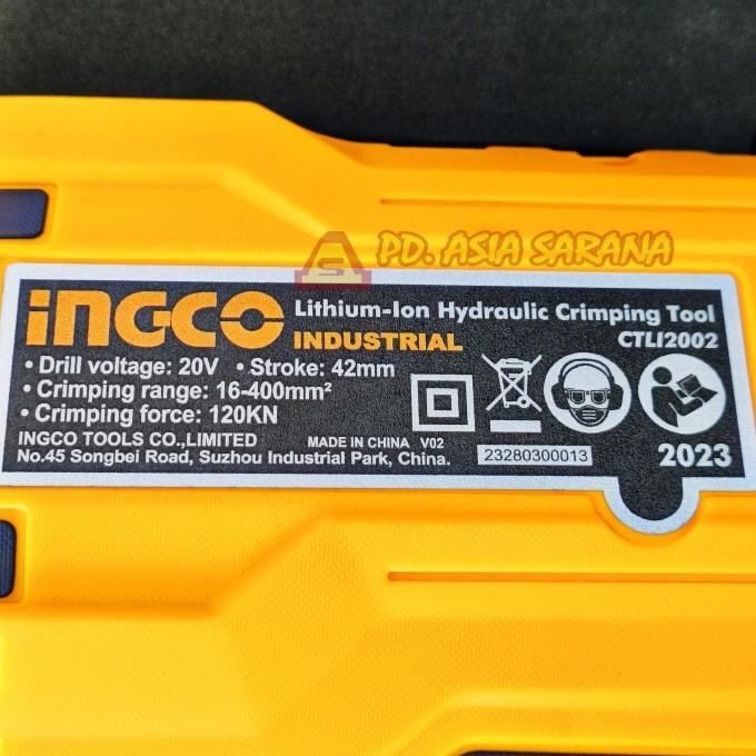 Jual ZL Cordless Hydraulic Crimping INGCO CTLI2002 Mesin Tang Press ...
