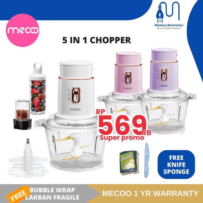 Jual Mecoo Aesthetic 5 In 1 Antibacterial Odorless Chopper Blender ...
