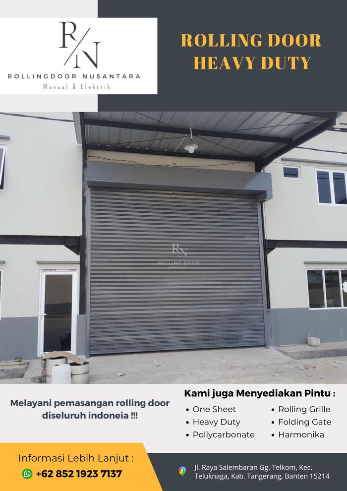 Jual Rolling door besi heavy duty plat pintu besi industri pergudangan ...