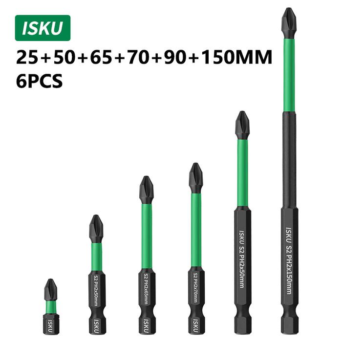 Promo ISKU mata obeng set bolak balik 6pcs/mata obeng angin plus minus ...