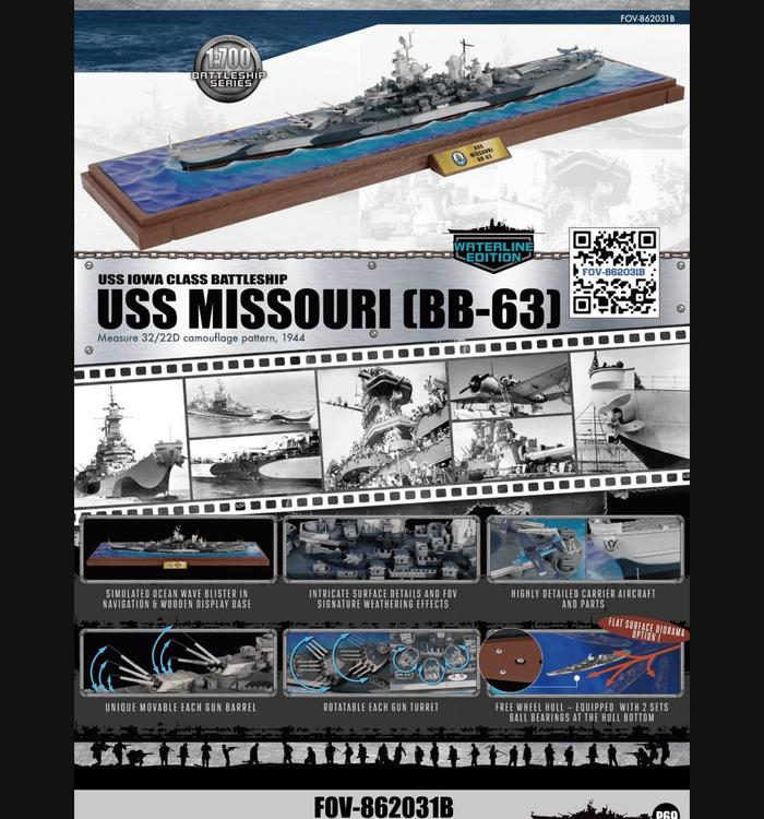 Jual FOV-862031B - Forces Of Valor 1/700 Iowa Class Battleship, USS ...