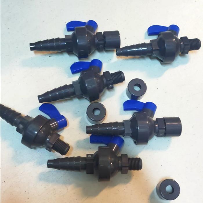 Jual Labcock Ball Valve PVC 1/4 inch Sampling Valve PVC Fitting PVC ...