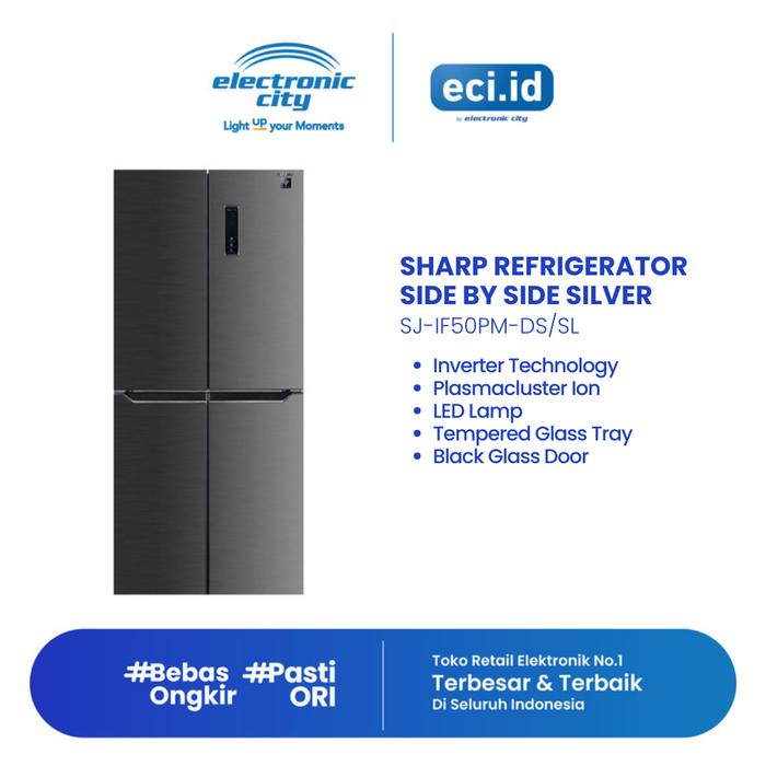 Promo Sharp Kulkas Side By Side 4 Pintu 472 Liter - SJ-IF50PM-DS/SL ...