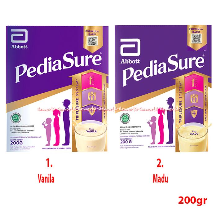 Jual Pediasure 200gr Triplesure System Pedia Sure Rasa Vanila Madu Susu Formula Bubuk Untuk Anak ...