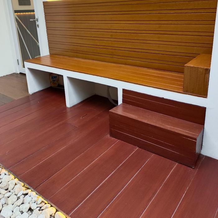 Jual Lantai Deck 6"25mm Shera - Golden Sand Teak / Straight Grain ...