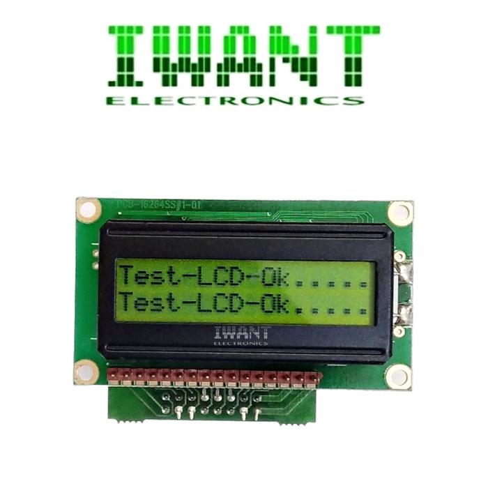 Jual LCD 16X2 MINI LCD 16X2 KECIL + KABEL LCD 16X2 HIJAU DISPLAY LCD ...