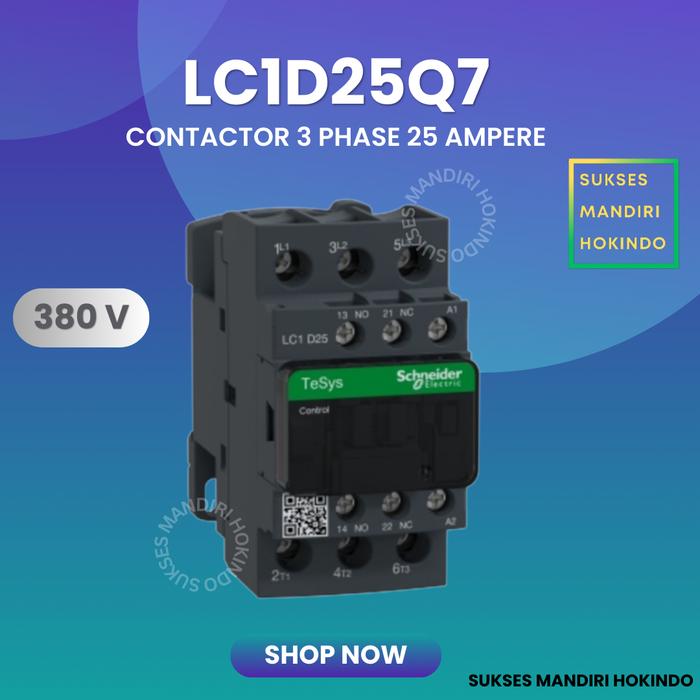 Promo Kontaktor 3 Phase 25 Ampere 3 Pas 25 Amper 380V LC1D25Q7 ...