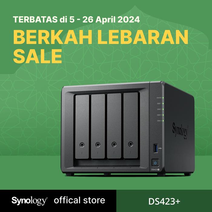 Promo Synology DS423+ DiskStation 4-BAY NAS Server Storage Cloud DS 423 ...