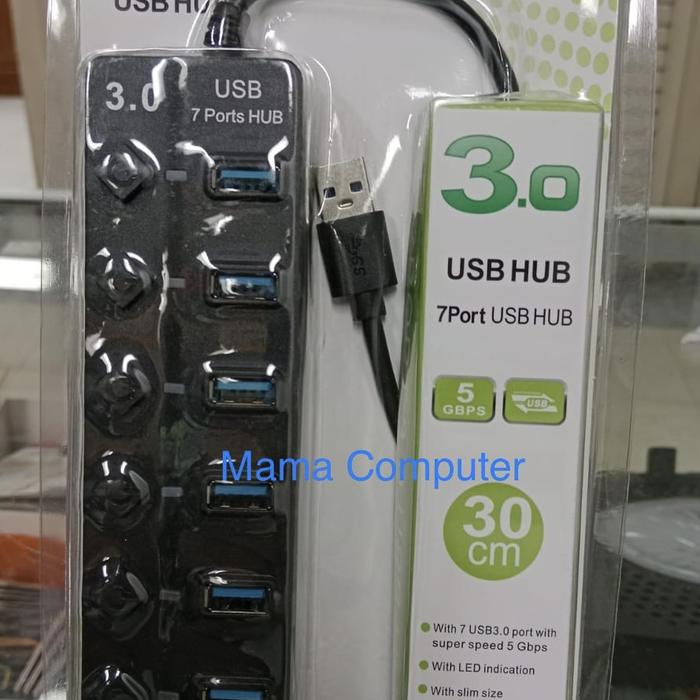 Jual USB Hub 7 Port USB 3.0 / Terminal USB 7Port On Off Saklar Switch ...