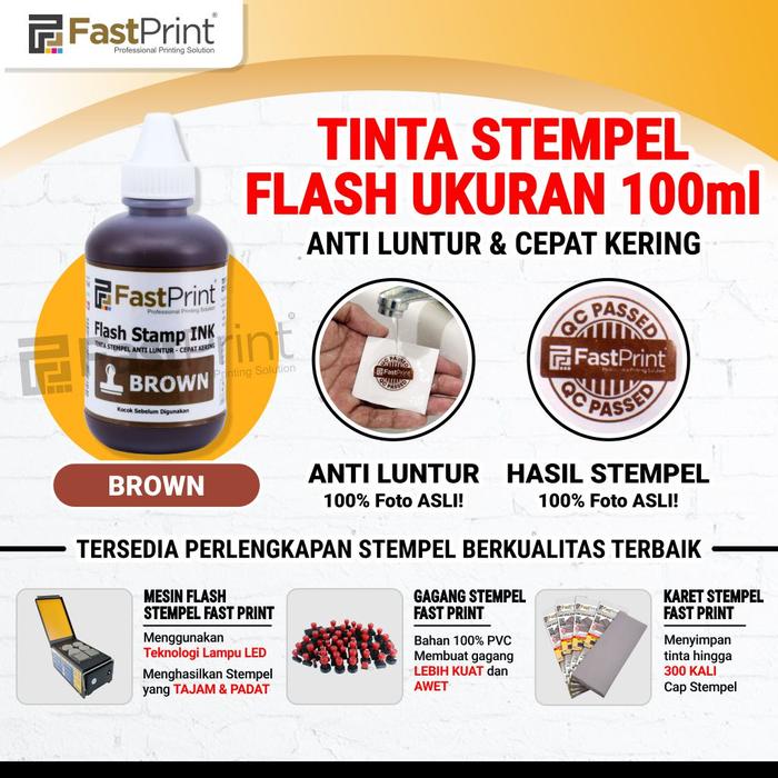 Jual Fast Print Tinta Stempel Flash Ink 100 ML - Cokelat - Jakarta ...