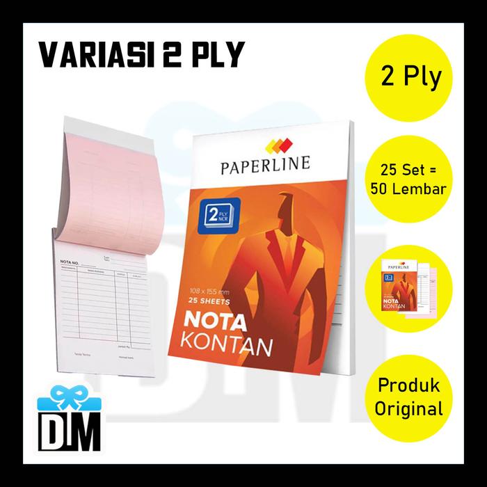 Jual Buku Nota Kontan 2 Lapis Kwitansi Paperline 2 Rangkap Kertas ...