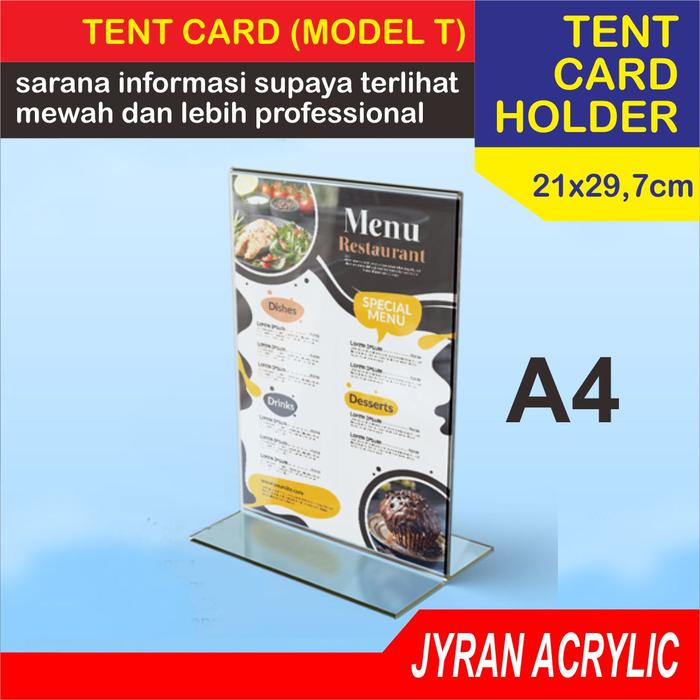Jual TENT CARD Uk. A4 (21cm x 29,7cm) / Media Promosi / Tabel Menu ...