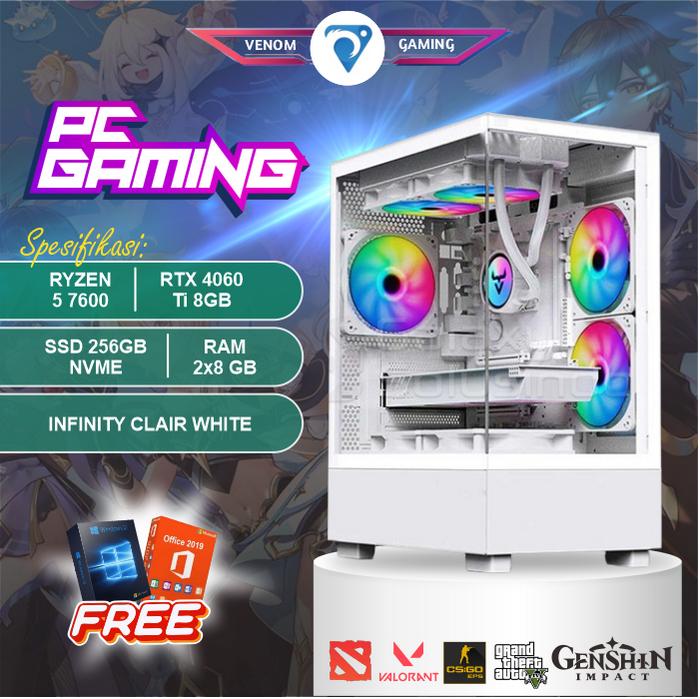 Jual Pc Gaming | Ryzen 5 7600 | RTX 4060 Ti 8GB | 16GB DDR5 | 256 NVME - Kab. Tangerang - Venom ...