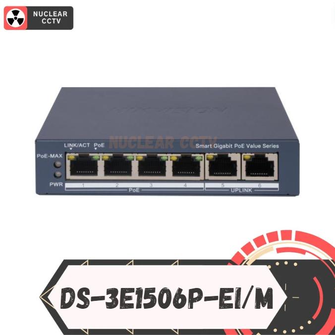Jual HIKVISION POE Switch 4 Port DS-3E1506P-EI/M Gigabit Smart - Kota ...