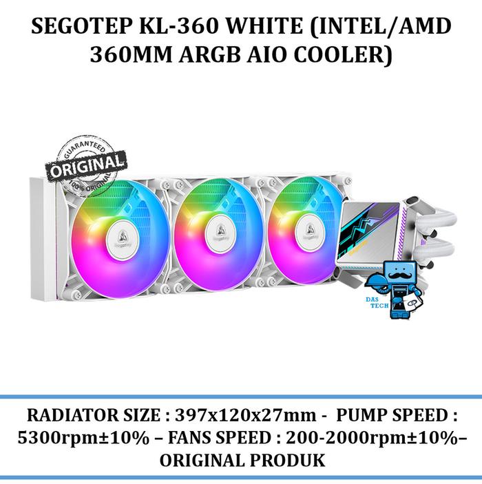 Promo AIO Cooler Segotep KL-360 White (Intel/Amd 360mm Argb Aio Cooler) Cicil 0% 3x - Jakarta ...