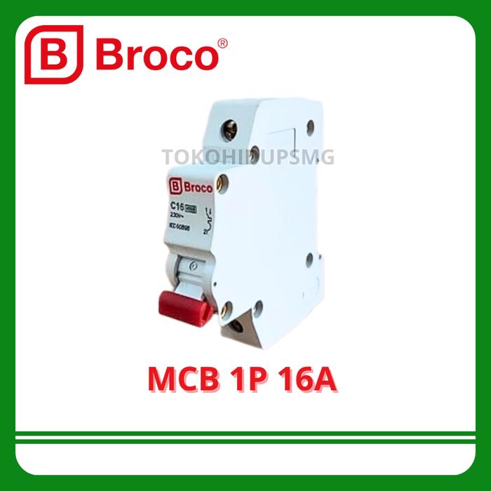 Jual MCB Broco 1 Phase 16A Broco Pemutus Arus Listrik 16 Ampere Broco - Kota Semarang ...