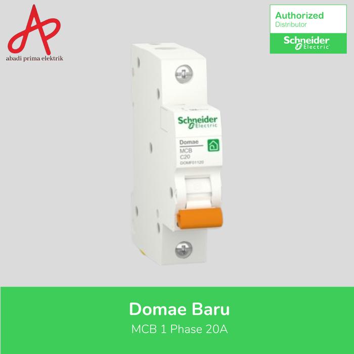 Jual Schneider Electric NEW DOMAE MCB 20A 1P - DOMF01120 Merlin Gerin - Kab. Bandung - Abadi ...