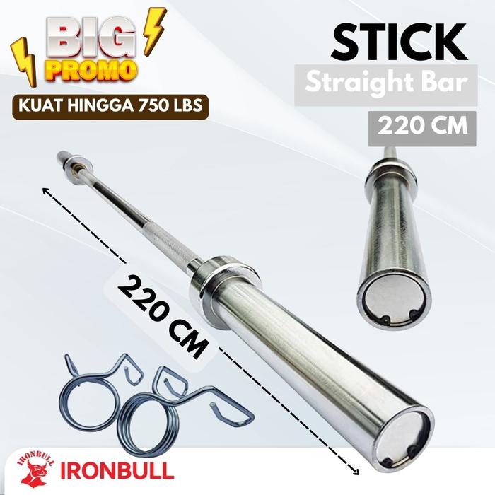 Promo Olympic 5cm Stick Lurus Straight Bar Solid Barbel 5 cm 220 ...
