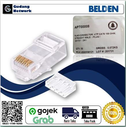 Jual BELDEN Konektor RJ45 Cat6 Isi 50pcs / Belden Connector RJ 45 ...