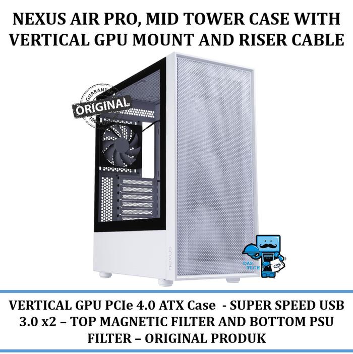 Promo Casing PC Nexus Air Pro, Mid Tower Case With Vertical GPU Mount ...