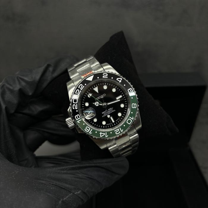 Jual Jam Tangan Seiko Mod Sprite GMT NH34 Automatic Lefty Seikolex Left ...
