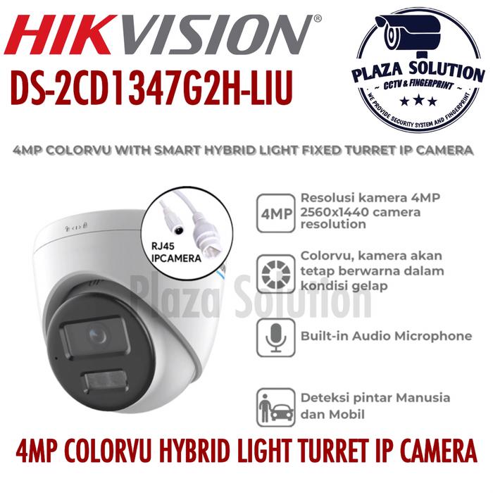 Jual HIKVISION DS-2CD1347G2H-LIU 4MP COLORVU HYBRID LIGHT TURRET IP CAMERA - Kota Makassar ...