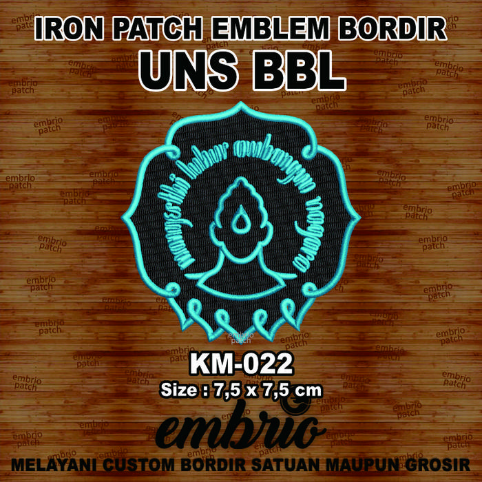 Jual KM-022 Patch UNS emblem bordir logo Universitas Negeri Surakarta BBL - Kab. Sleman - EMBRIO ...