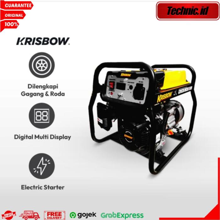 Jual Krisbow Genset Bensin 1500w 1ph Open Krp15 Untuk toko,kantor DLL ...